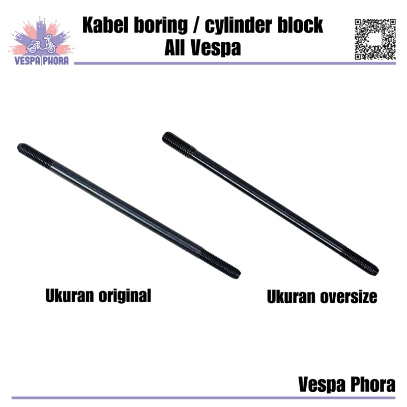 Jual baut boring vespa original dan oversize baut cylinder block vespa ...