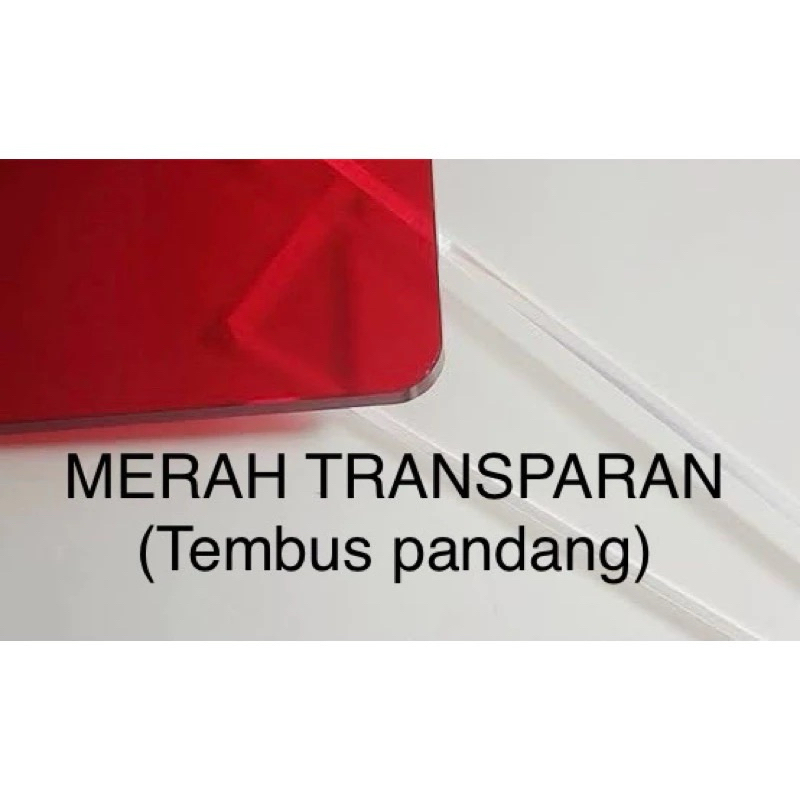 Jual akrilik merah transparan 3mm | Shopee Indonesia