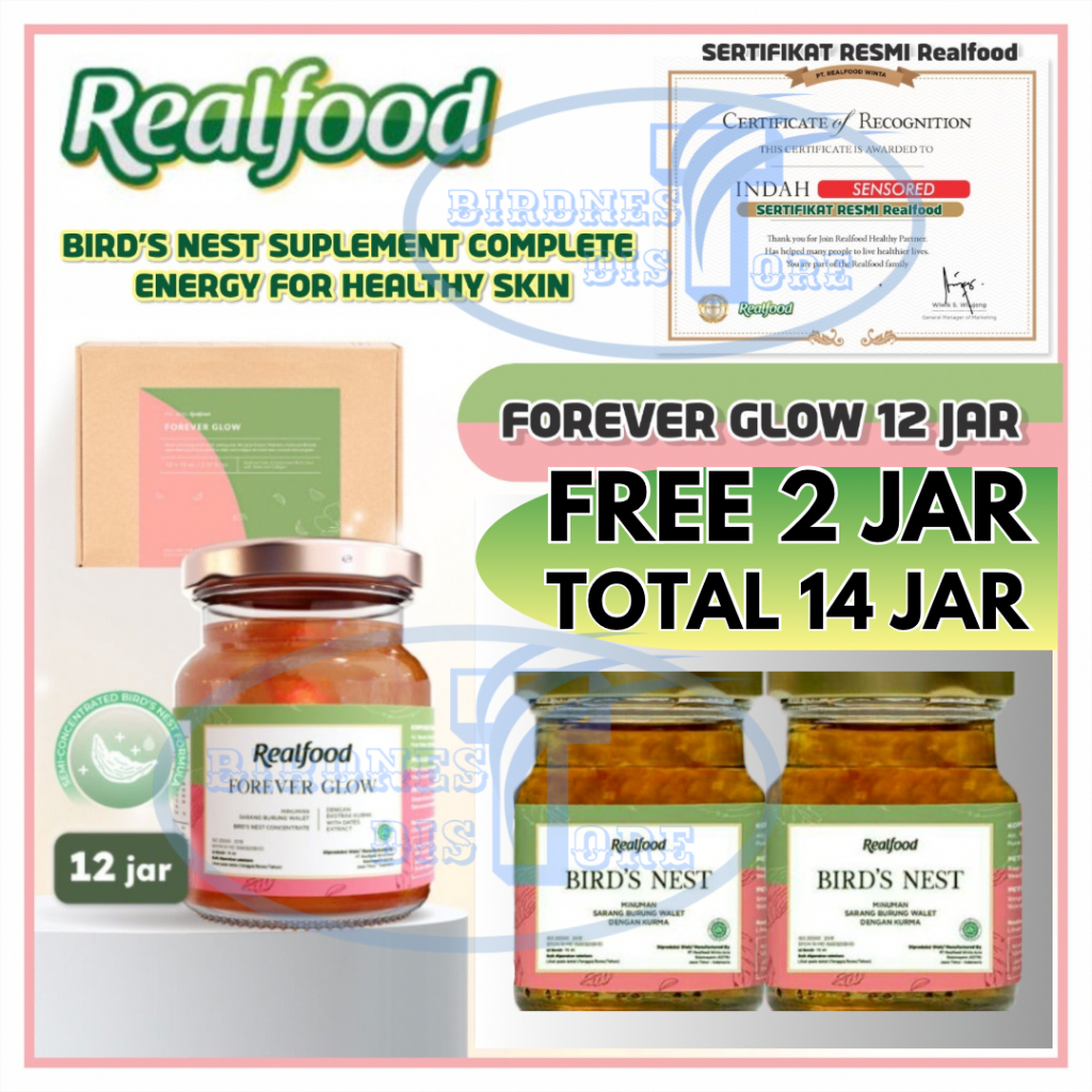 Jual REALFOOD FOREVER GLOW isi 12 JAR (MINUMAN SARANG BURUNG WALET ...