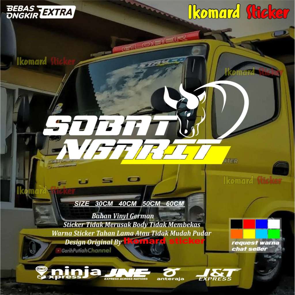Jual Stiker truk sobat ngarit cutting variasi kaca samping truk pickup l300 mobil sticker sobat ...