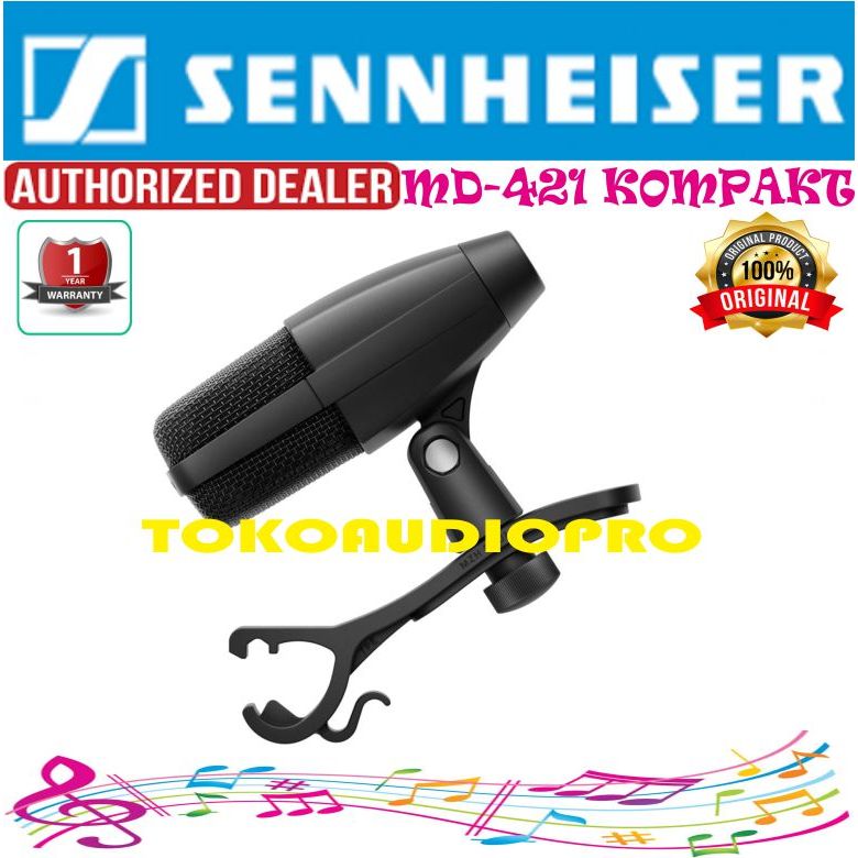 Jual Mic Drum Sennheiser MD 421 Kompakt with MZH Drum Microphone Clip ...