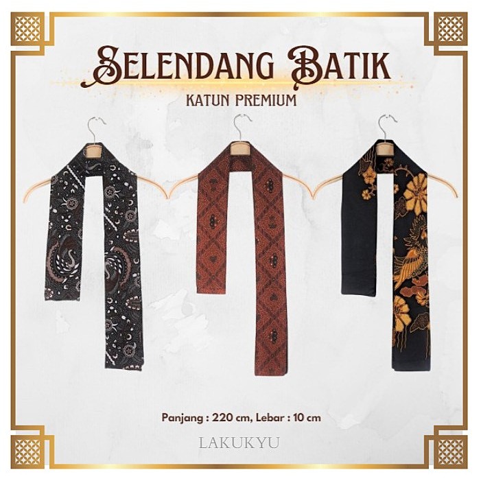 Jual Selendang syal batik CUKIN panjang katun premium aksesoris batik ...