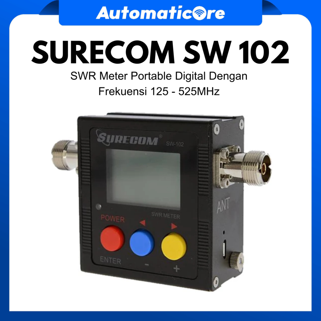 Jual Surecom Sw 102 Digital Vhf Uhf Swr 125 525mhz Power Meter Sw102