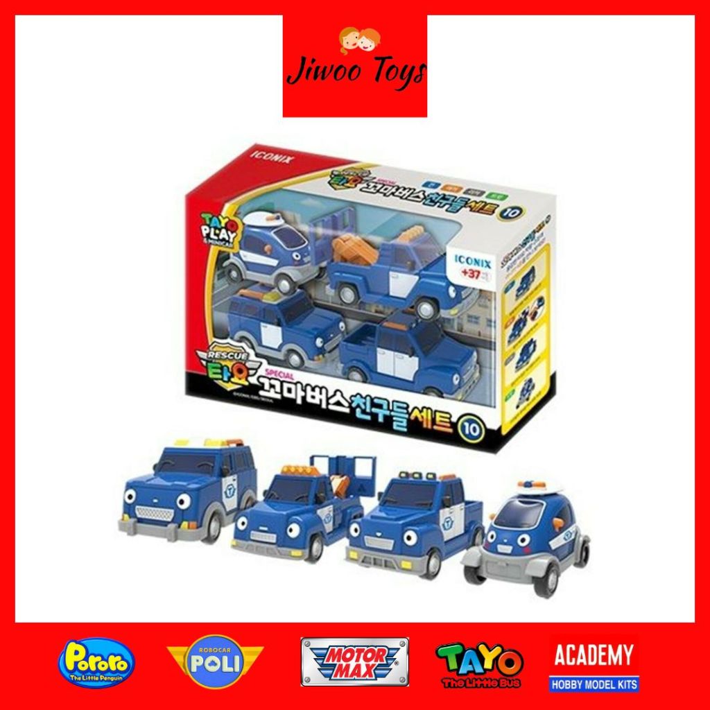 Jual Iconix Mini Tayo Bus Set 10th, Rescue Team TYT 121010/Mainan Tayo ...
