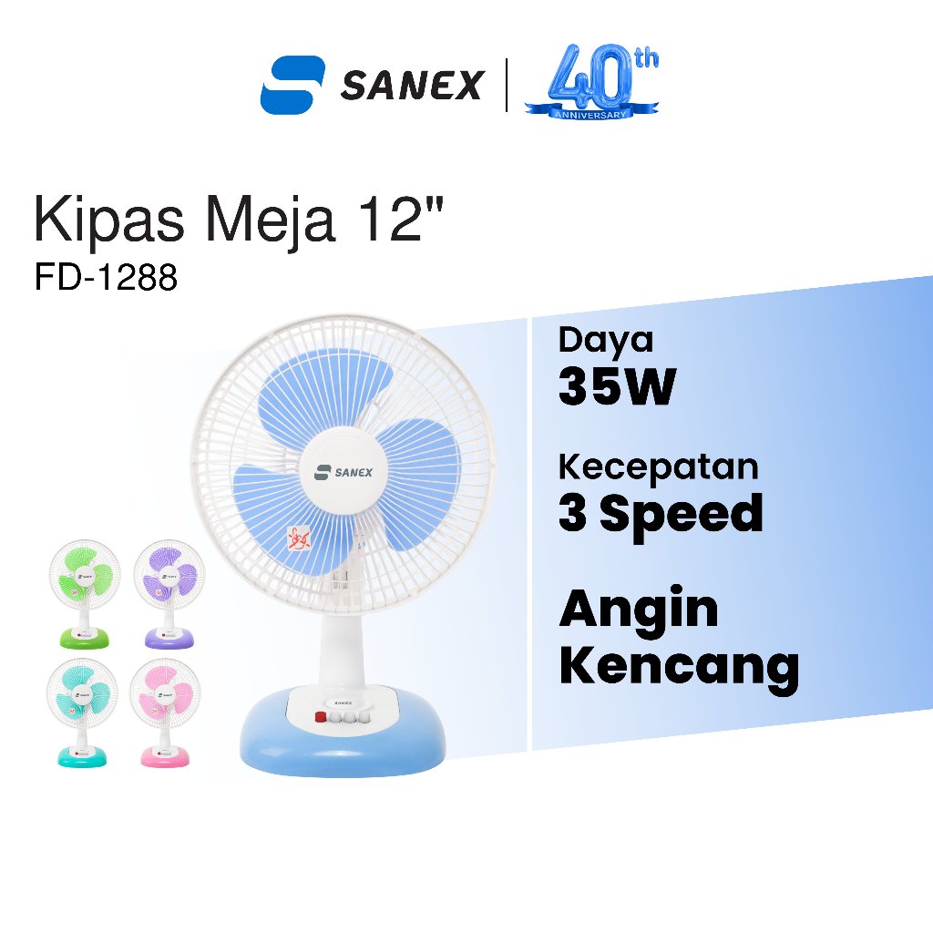 Jual SANEX Kipas Angin Meja 12 Inch FD-1288 | Shopee Indonesia