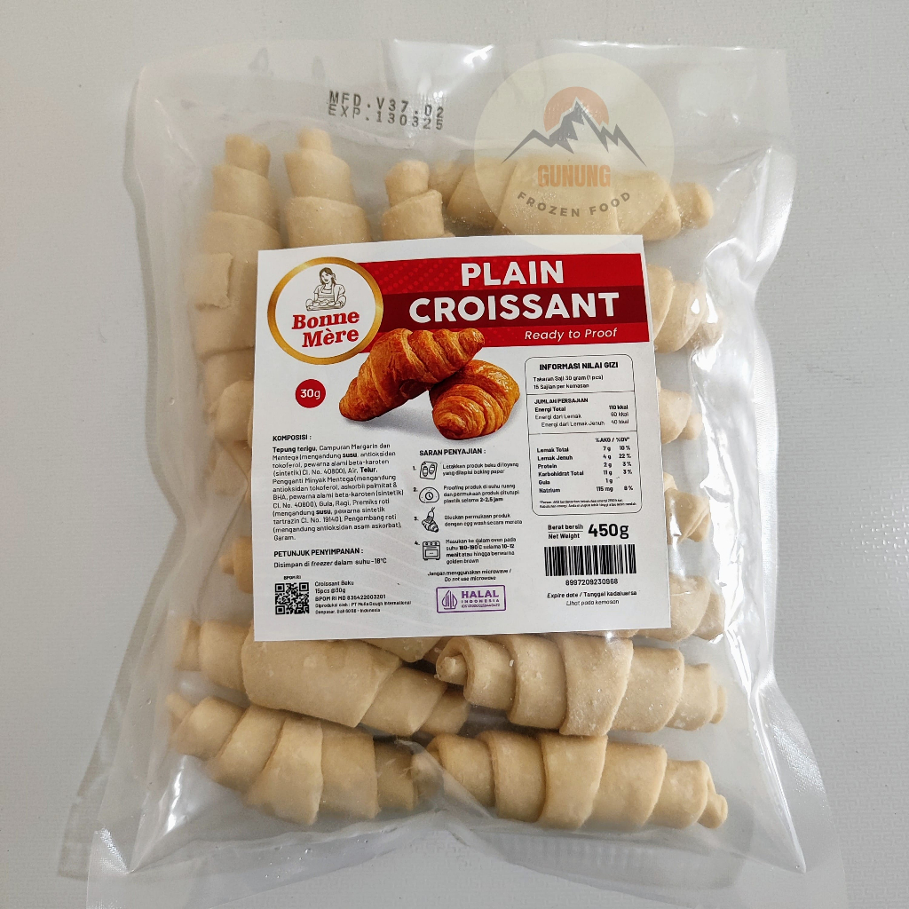 Jual Bonne Mere Croissant Plain Butter 30gr, isi 15 | Shopee Indonesia