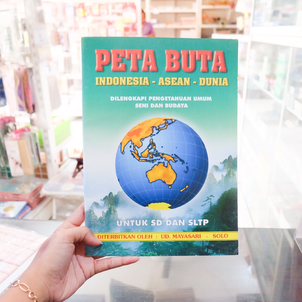 Jual Buku Peta Buta Indonesia-Asean-Dunia untuk SD dan SLTP | Shopee ...