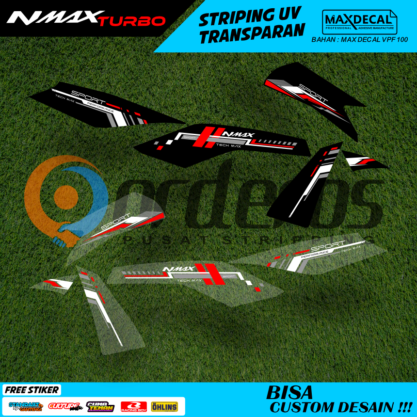 Jual striping sticker yamaha Nmax Turbo transparan racing minimalis NMX ...