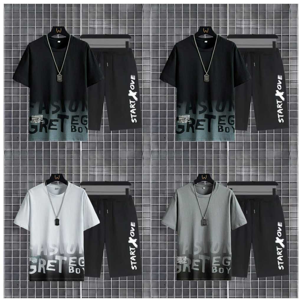 Jual BISA COD-Stelan Pria Size L.XL.XXL Setelan Pria Keren Baju&Celana ...