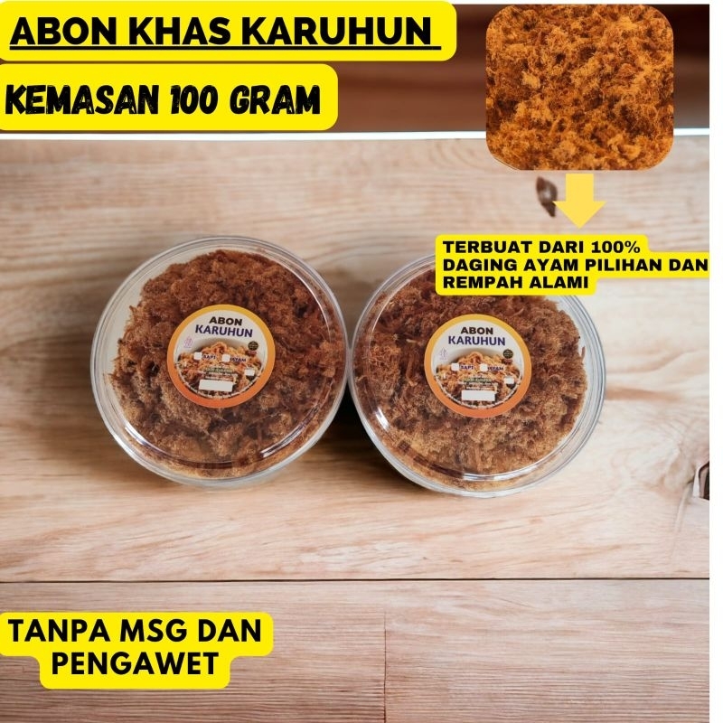 Jual Kemasan 100 Gram Abon Ayam Karuhun | Shopee Indonesia