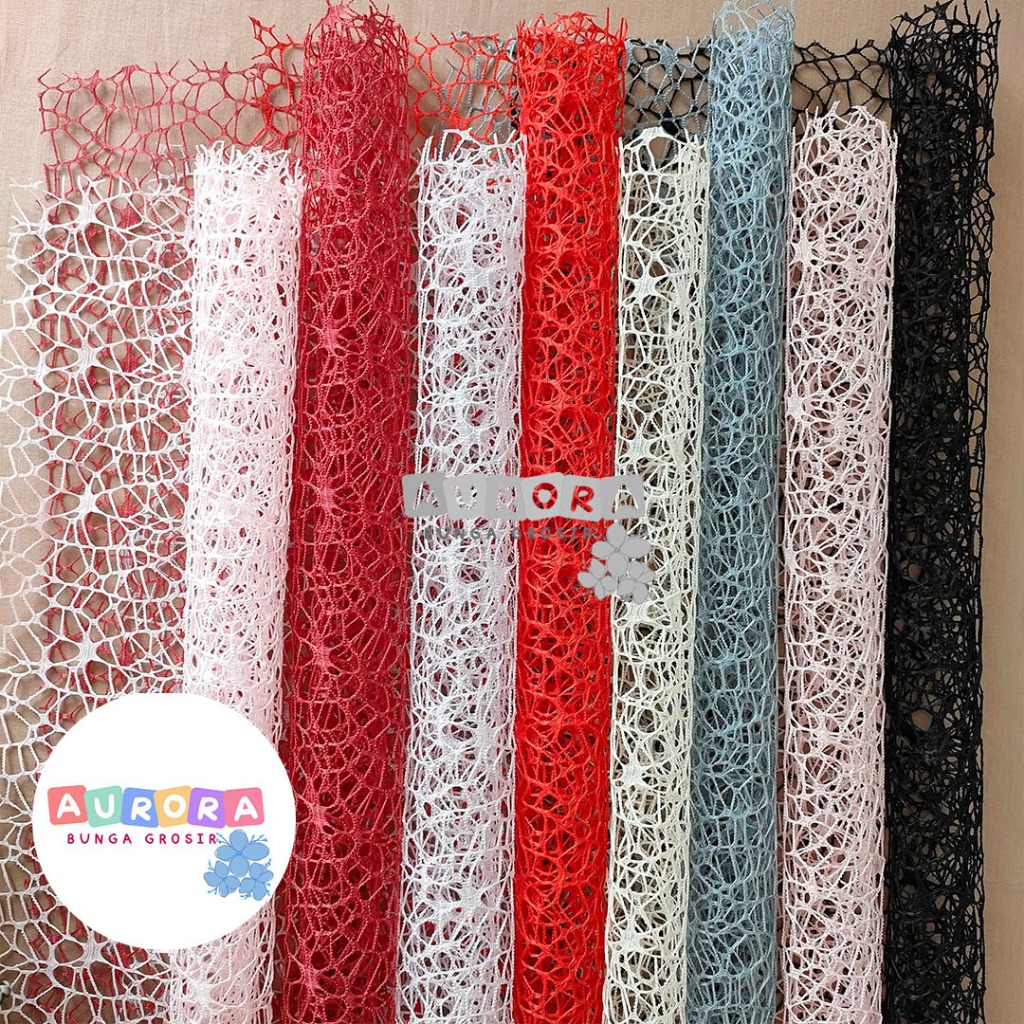Jual Korean Jaring Net Roll Flower Wrapping Buket Bouquet Mesh Circle ...