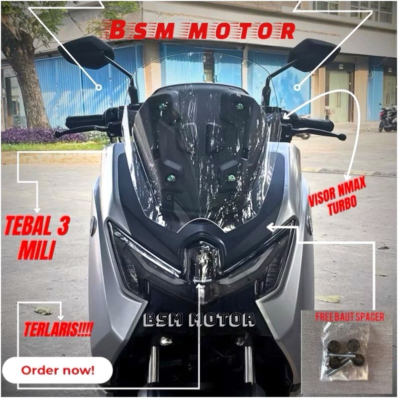 Jual Visor Windshield Standar Nmax TURBO CYBORG NEO NEO S Nmax new Bsm ...