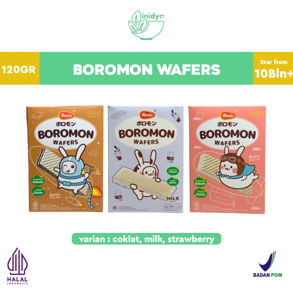 Jual MONDE Boromon Wafers 120gr | Wafer Mpasi Bayi Rasa Coklat , Susu ...