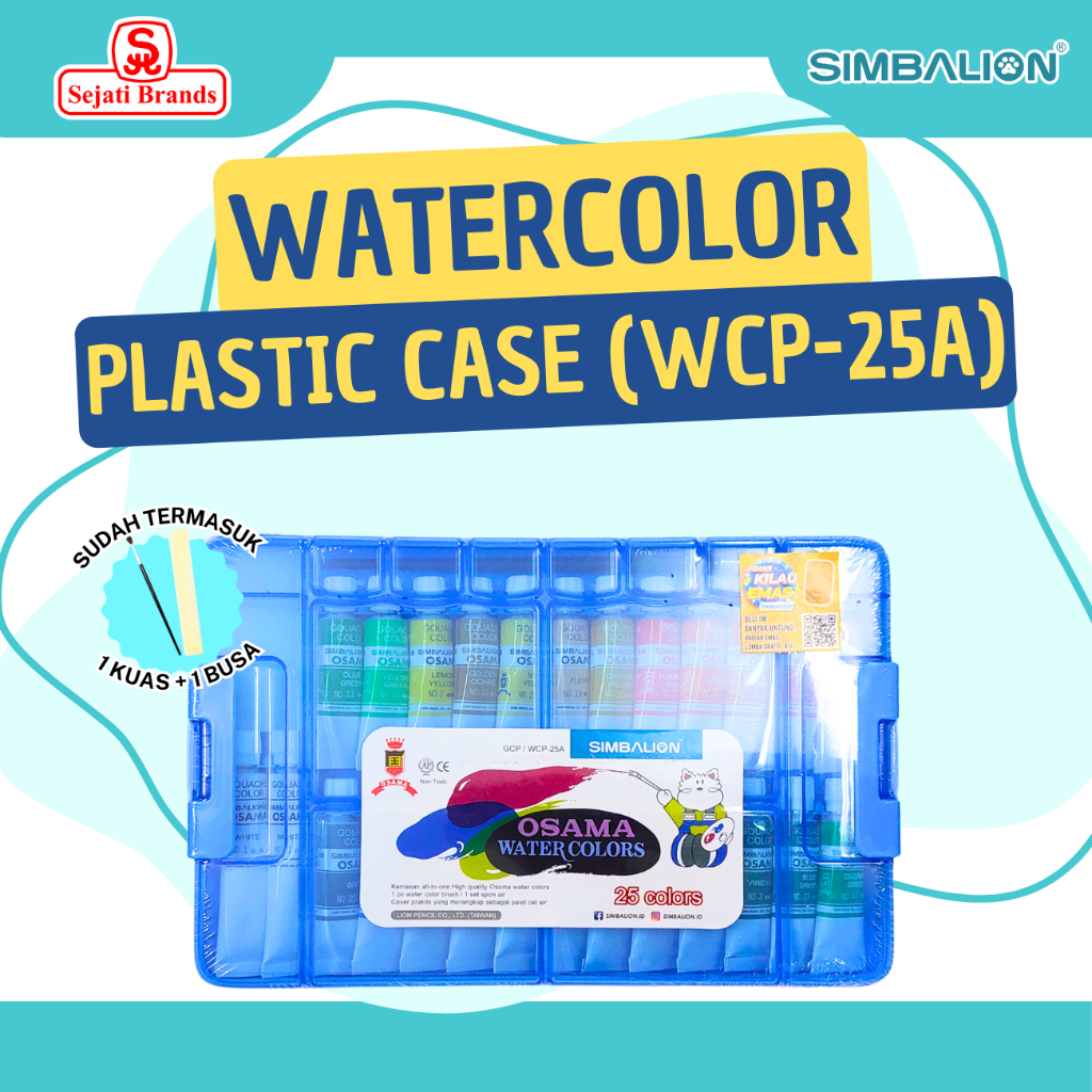 Jual Simbalion Osama Watercolor Plastic Case WCP 25/ GCP 25A/ Cat Air Simbalion/ Cat Air Osama ...