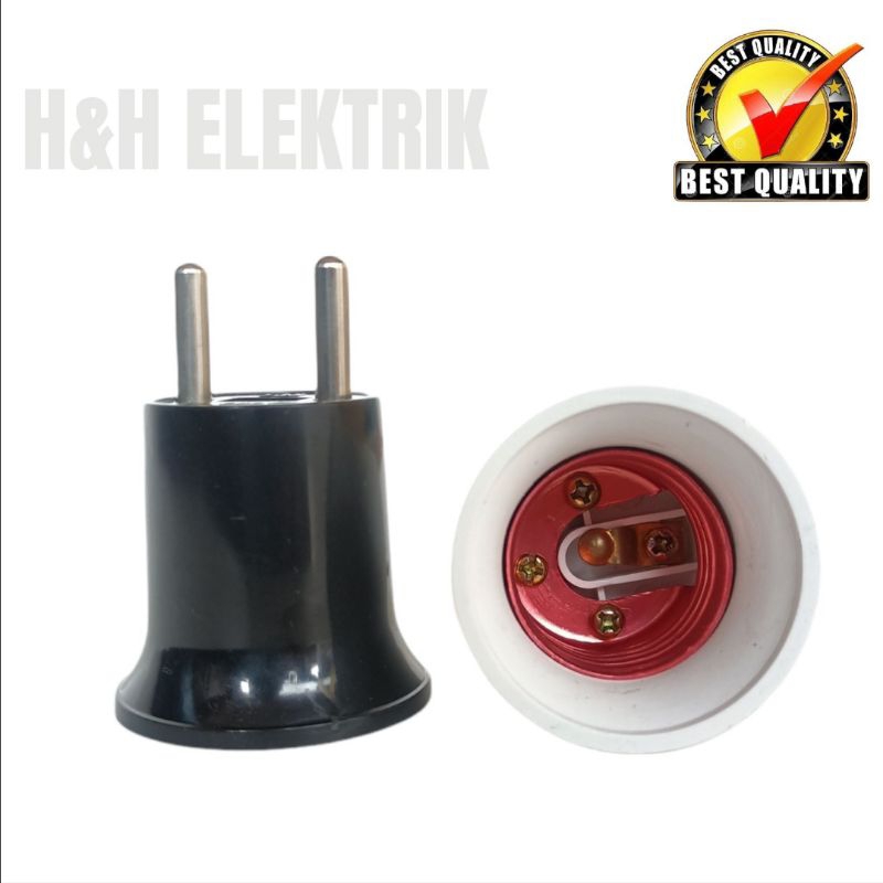 Jual FITTING LAMPU COLOK E27 HITAM DAN PUTIH | Shopee Indonesia