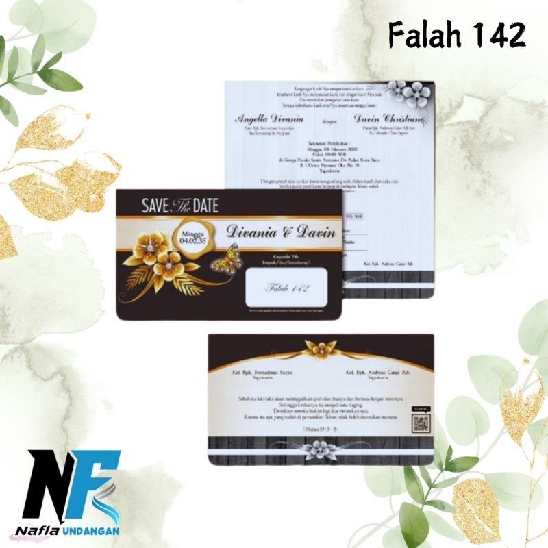 Jual Blangko Undangan atau Kertas Undangan Pernikahan FALAH 142 Harga ...