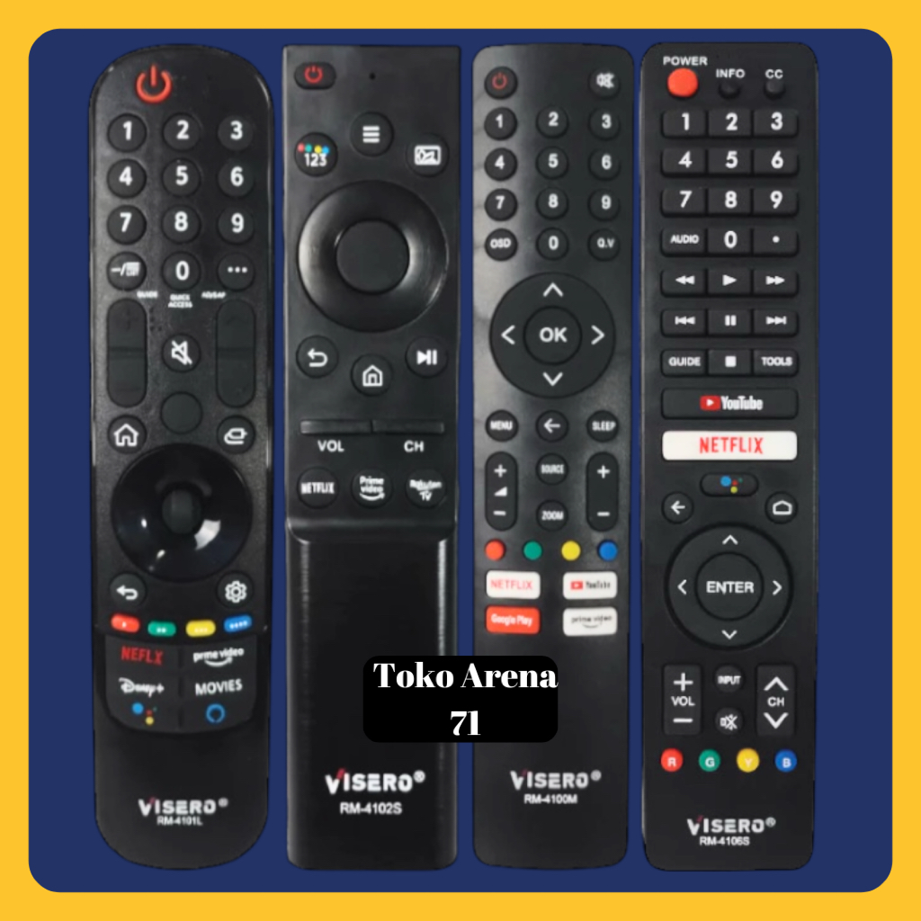 Jual Remote Smart TV VISERO untuk Samsung Sharp LG langsung pakai Tanpa ...