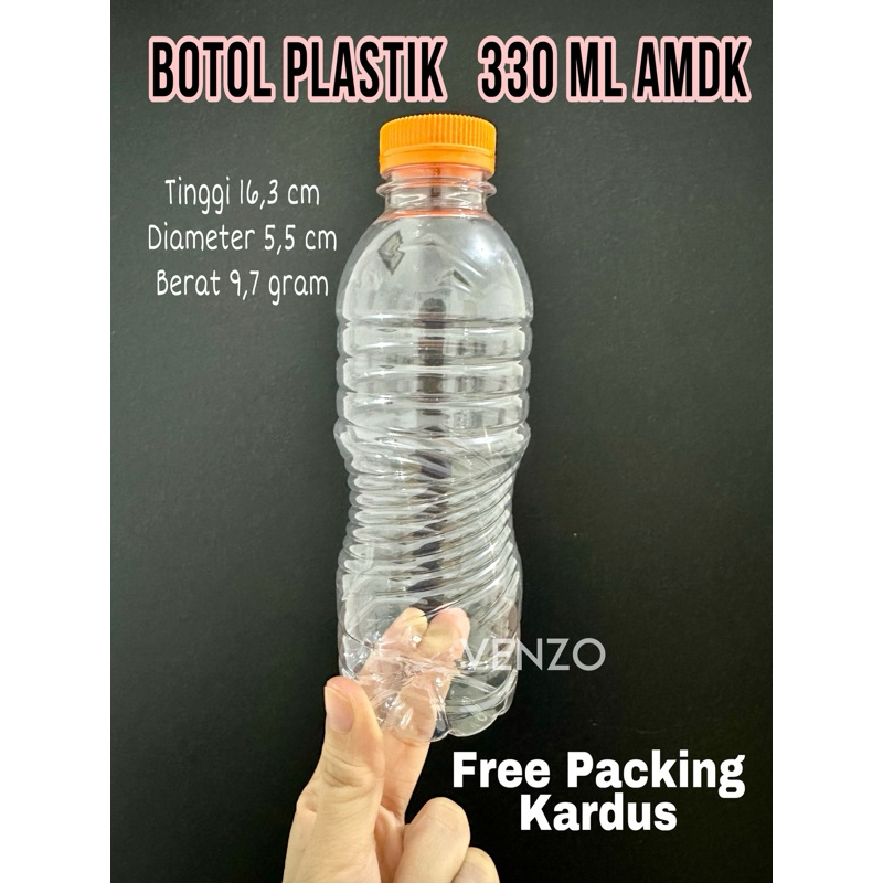 Jual (ISI 40 PCS) Botol Plastik AMDK 330ml (FREE PACKING DUS) | Shopee ...