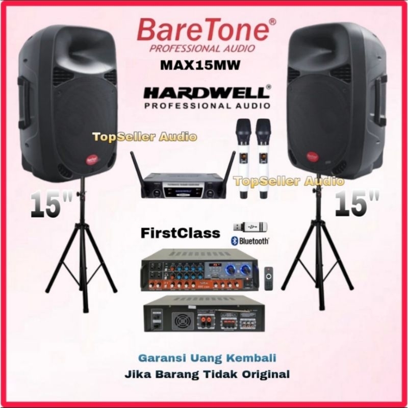 Jual Paket Sound System Karaoke Outdoor / Indoor Speaker BareTone 15 ...