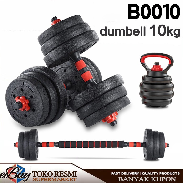 Jual Serbu Promo eBuy Dumbbell Barbell Peralatan Fitness Set 1 Kg Dapat Dihubungkan Ke Lift Bar ...