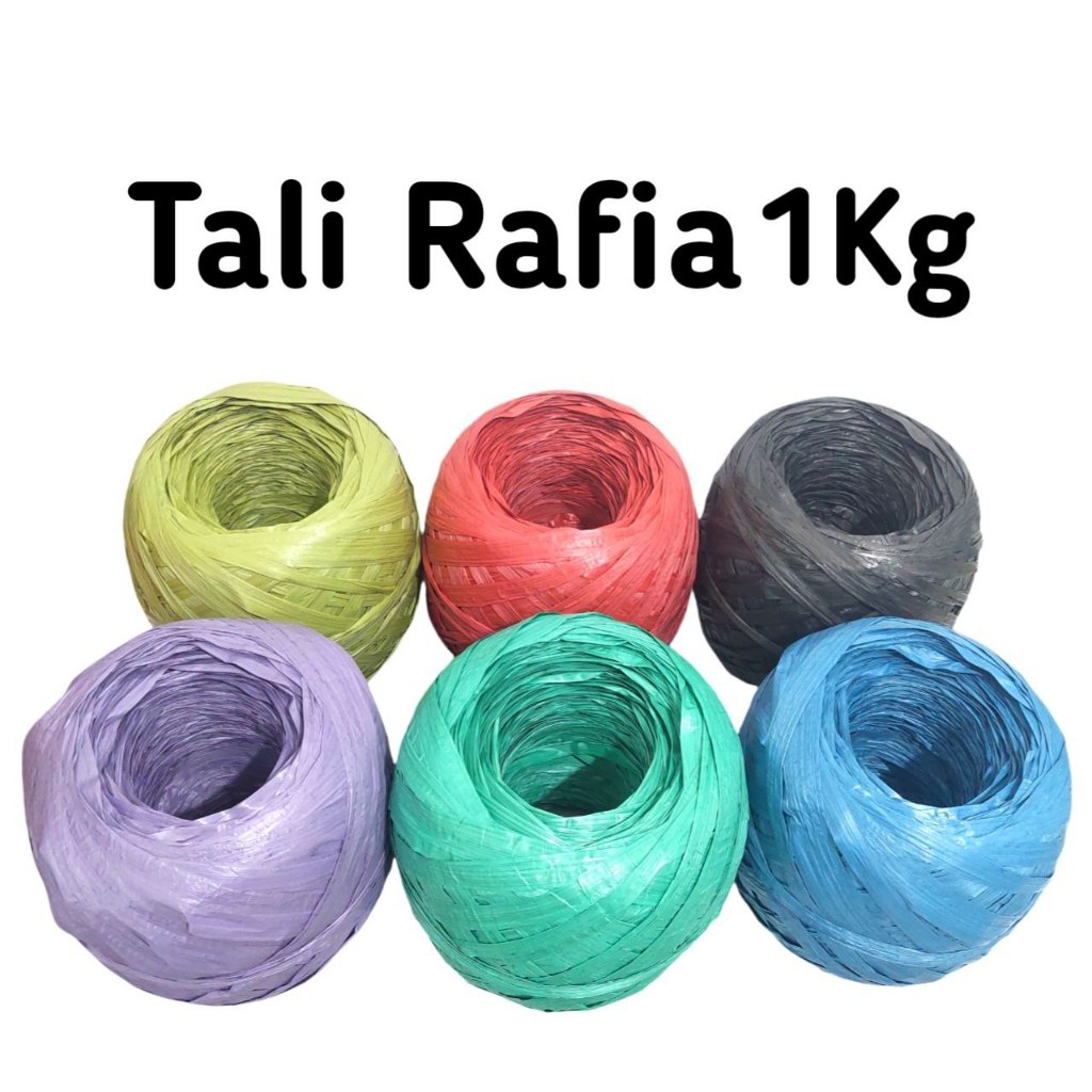 Jual (DI JAMIN BERAT REAL) Tali Rafia 1 Kg Warna-Warni Full / Tali ...
