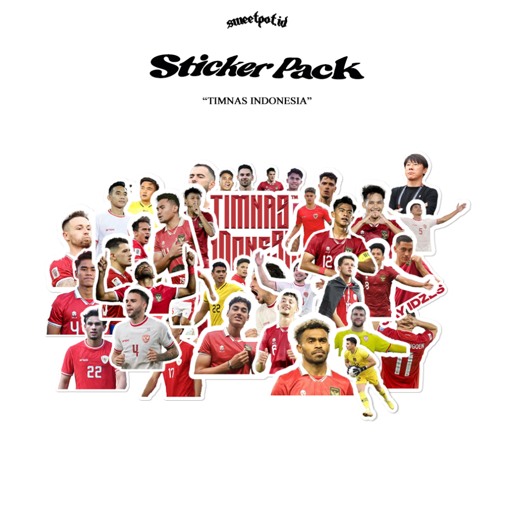 Jual (BISA COD) STIKER PACK "TIMNAS INDONESIA" / MILLS / STIKER HELM ...
