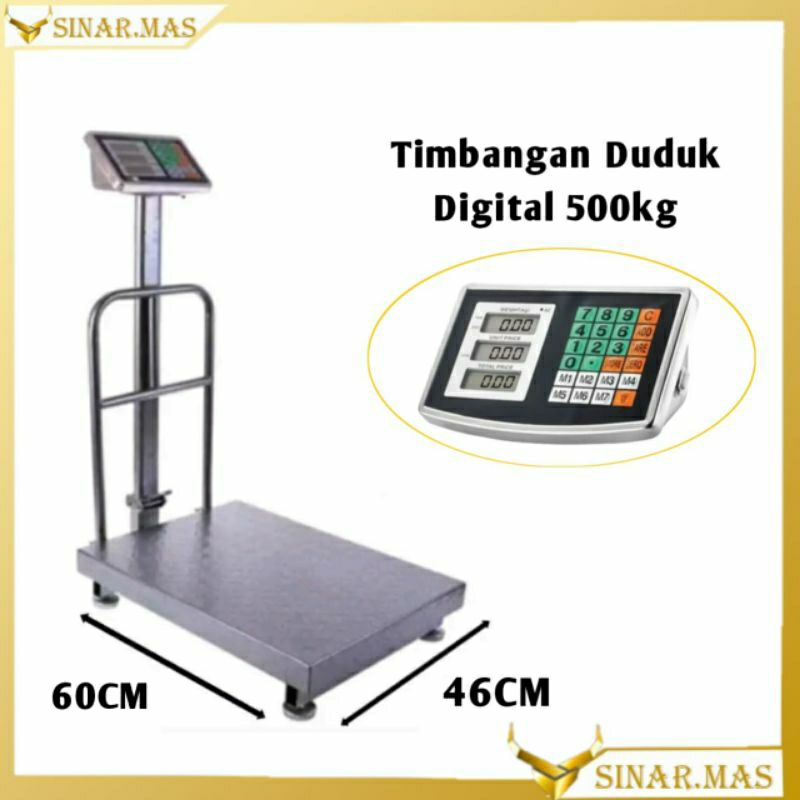 Jual Timbangan Duduk Digital 500kg Timbangan barang/Timbangan lantai Duduk Guard protector Pagar ...