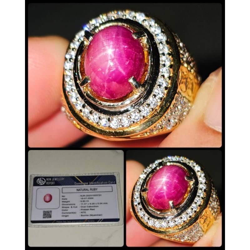 Jual RUBY STAR BURMA MYANMAR ( WARNA DELIMA ) | Shopee Indonesia