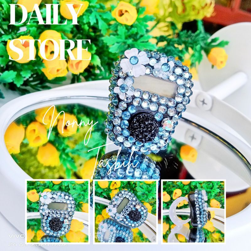 Jual Tasbih digital swarovski reshin warna pastel tasbih lucu tasbih ...