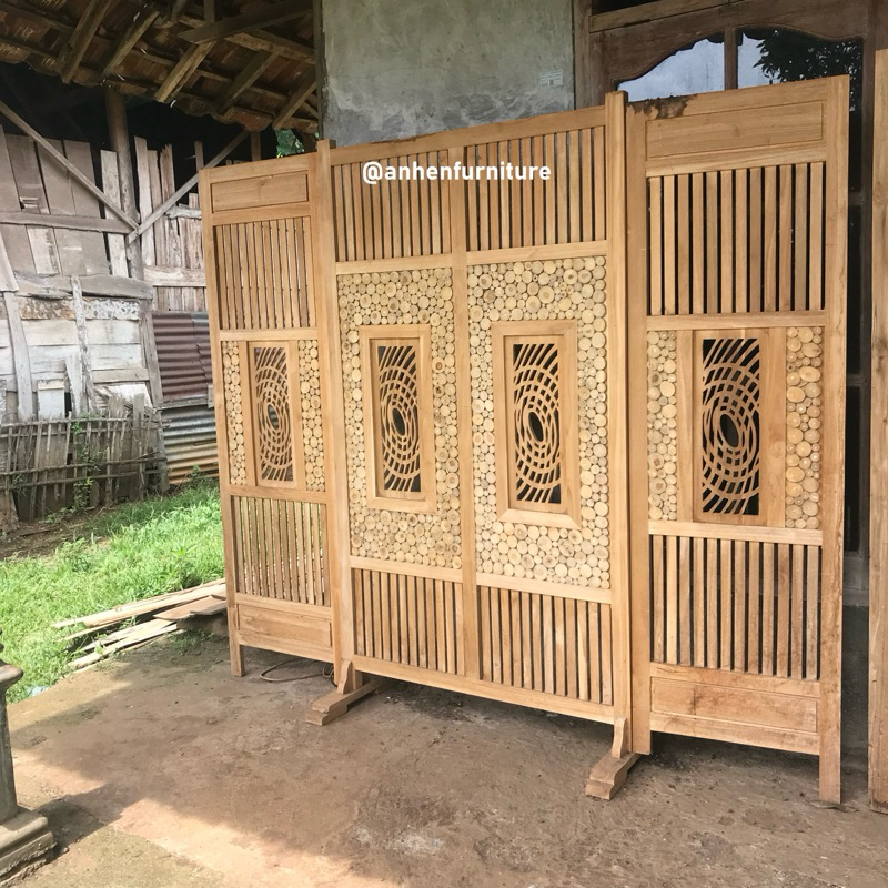 Jual Penyekat Ruangan Modern Minimalis / Sketsel Kayu Jati Minimalis ...