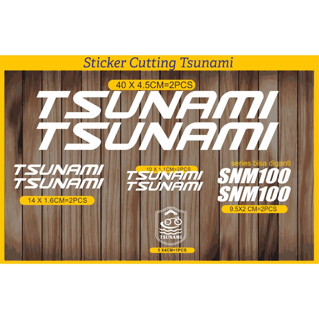 Jual sticker cutting fixie tsunami sticker sepeda tsunami SNM100 ...