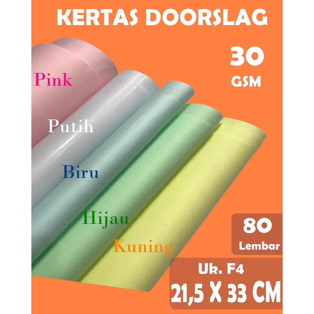 Jual KERTAS DOORSLAG / KERTAS PEMBUNGKUS / KERTAS HAMPERS 30 GSM UKURAN ...