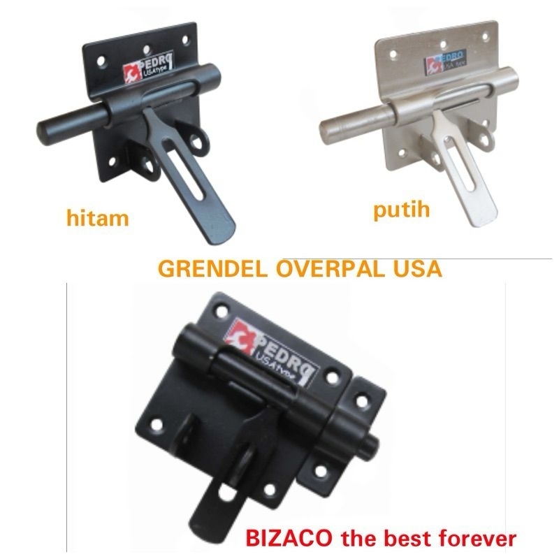 Jual Grendel Overpal Kotak Hitam Chrome 2"inch 3"inch | Shopee Indonesia