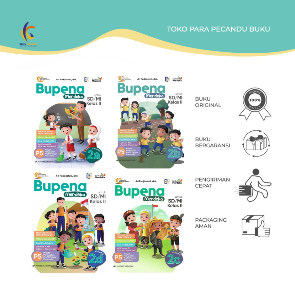 Jual Buku Bupena Erlangga Kurikulum Merdeka Kelas 2A 2B 2C 2D - Ari ...