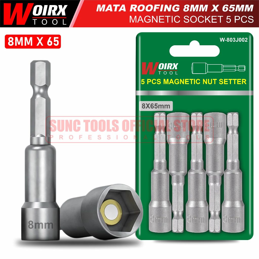 Jual WOIRX TOOL Mata Rufing Rooping Magnetic Socket 5 pcs Mata Roofing ...