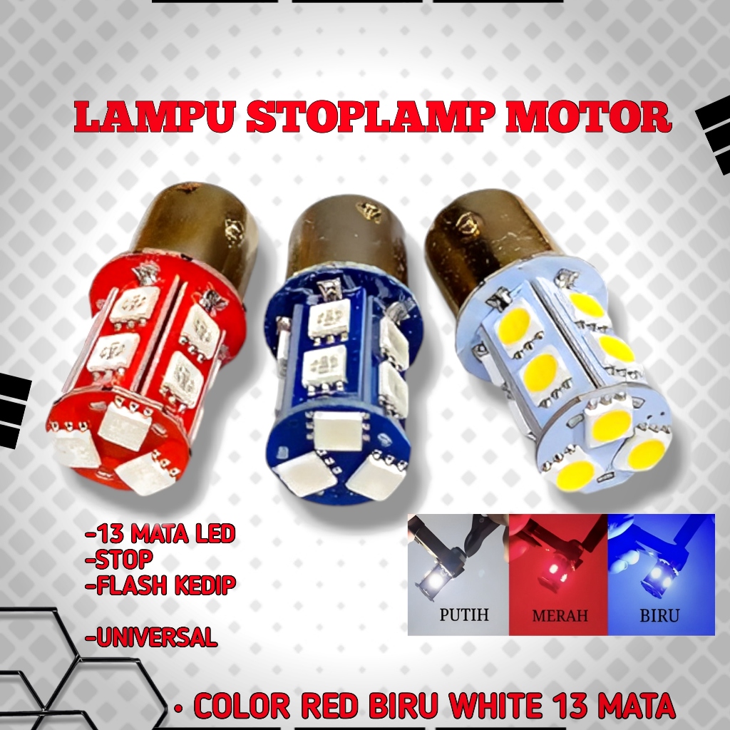Jual STOPLAMP LAMPU REM BELAKANG STOP LAMP LED 13 MATA FLAS KEDIP ...