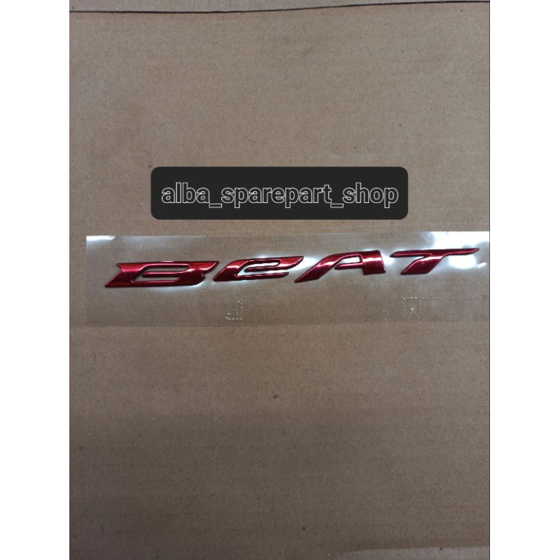 Jual Emblem Honda BEAT DELUXE 2024 tulisan beat warna merah original ...