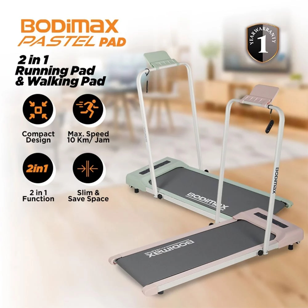 Jual BODIMAX Pastel Walking Running Pad Treadmill Folding Foldable Alat ...