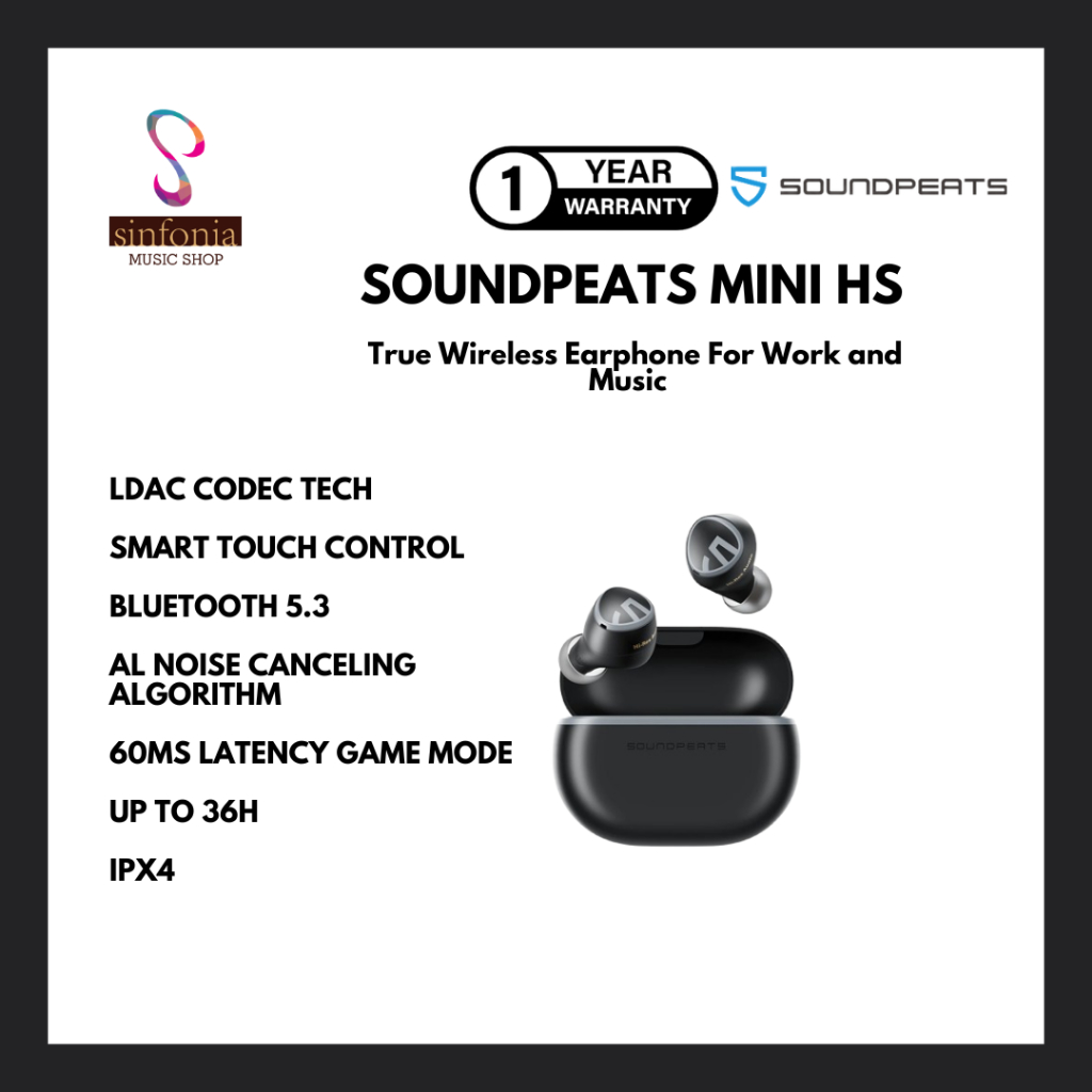Jual SoundPEATS Mini HS True Wireless Earphone For Work and Music ...