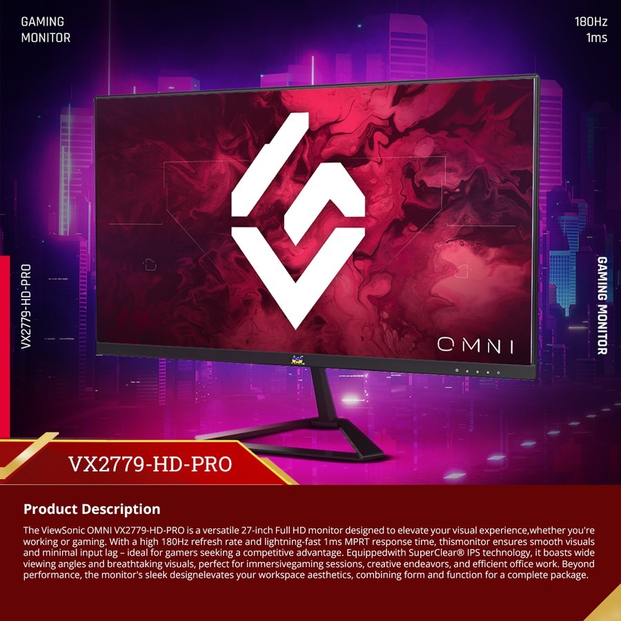Jual Monitor Gaming ViewSonic VX2779-HD-PRO 27" FHD IPS 180Hz 1ms | Shopee Indonesia