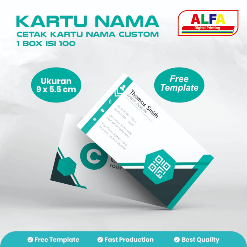 Jual Kartu Nama Custom, Free template, Free Desaign | Shopee Indonesia
