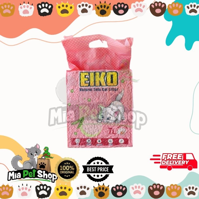 Jual Pasir Tofu Eiko 7L Bubblegum Pasir Tofusoya Pasir Kucing | Shopee ...