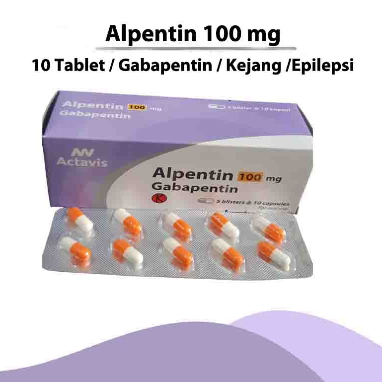 Jual ALPENTIN 100MG 1 BLISTER ISI 10 KAPSUL / GABAPENTIN / ANTI KEJANG ...