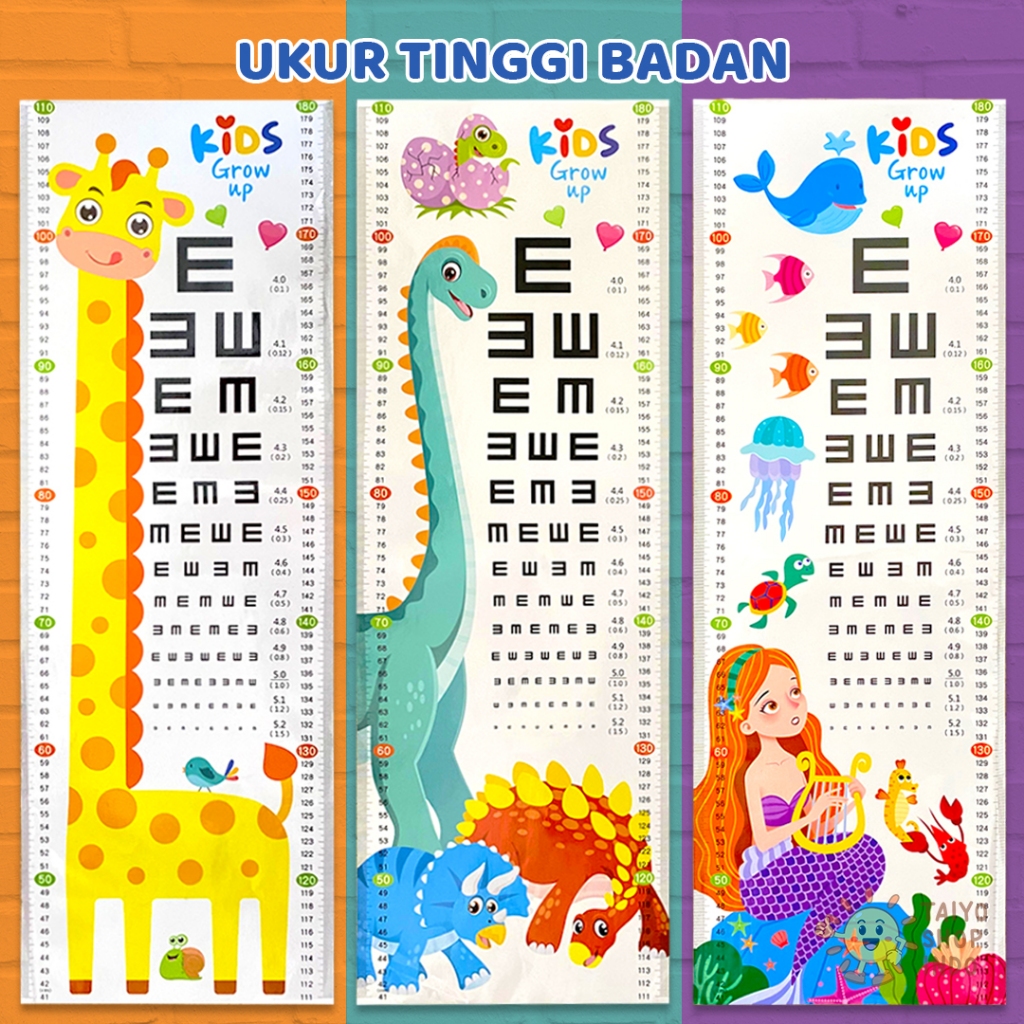 Jual TAIYO Stiker Dan No Sticker Pengukur Tinggi Badan Anak Ukur Height ...