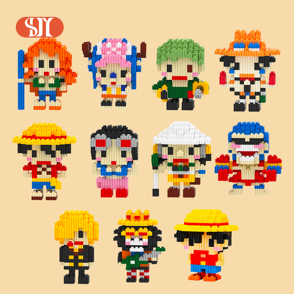 Jual Nano Block Bricks Anime Figure Karakter 3D Series One Piece Luffy ...