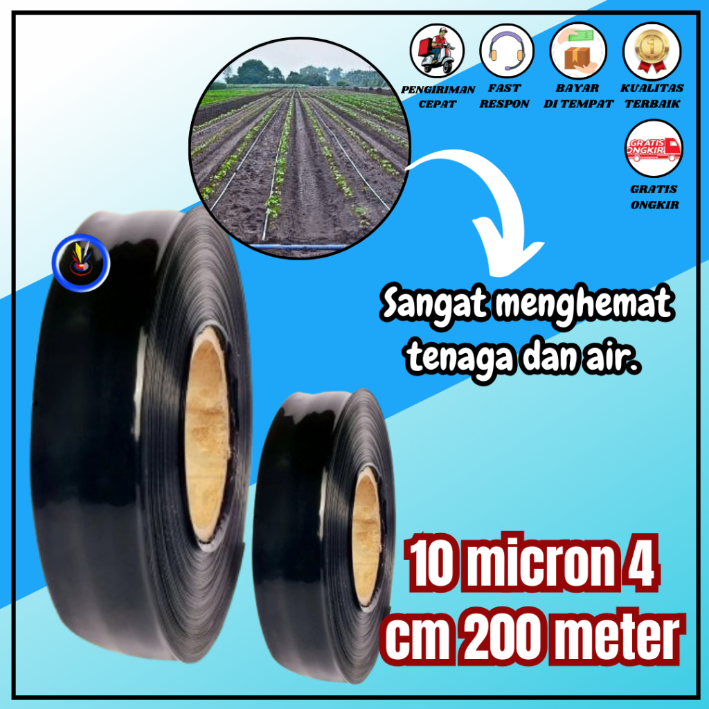 Jual Selang Drip 10 micron 4 cm 200 meter - Pipa 3/4 inch IBK_123 | Shopee Indonesia