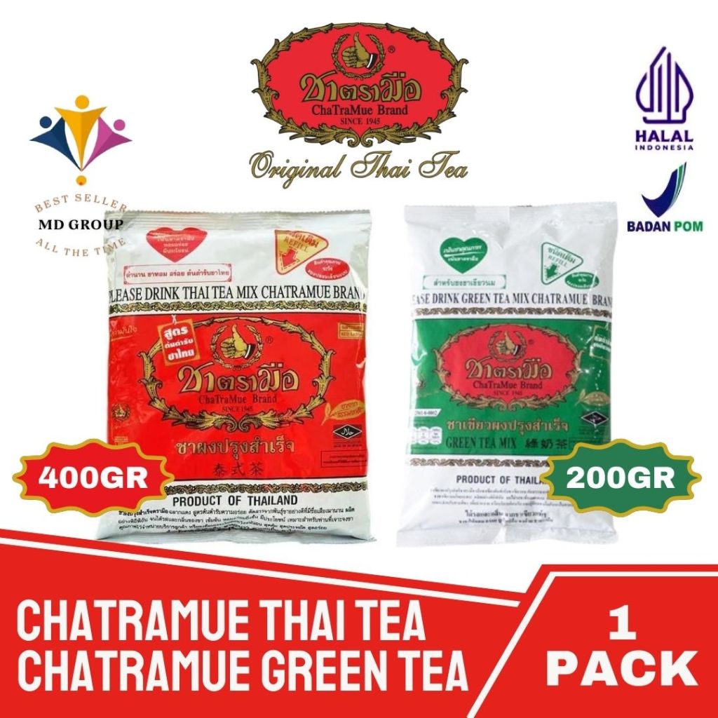 Jual CHATRAMUE THAI TEA 400GR DAN GREEN TEA 200GR - TERSEDIA HALAL ...