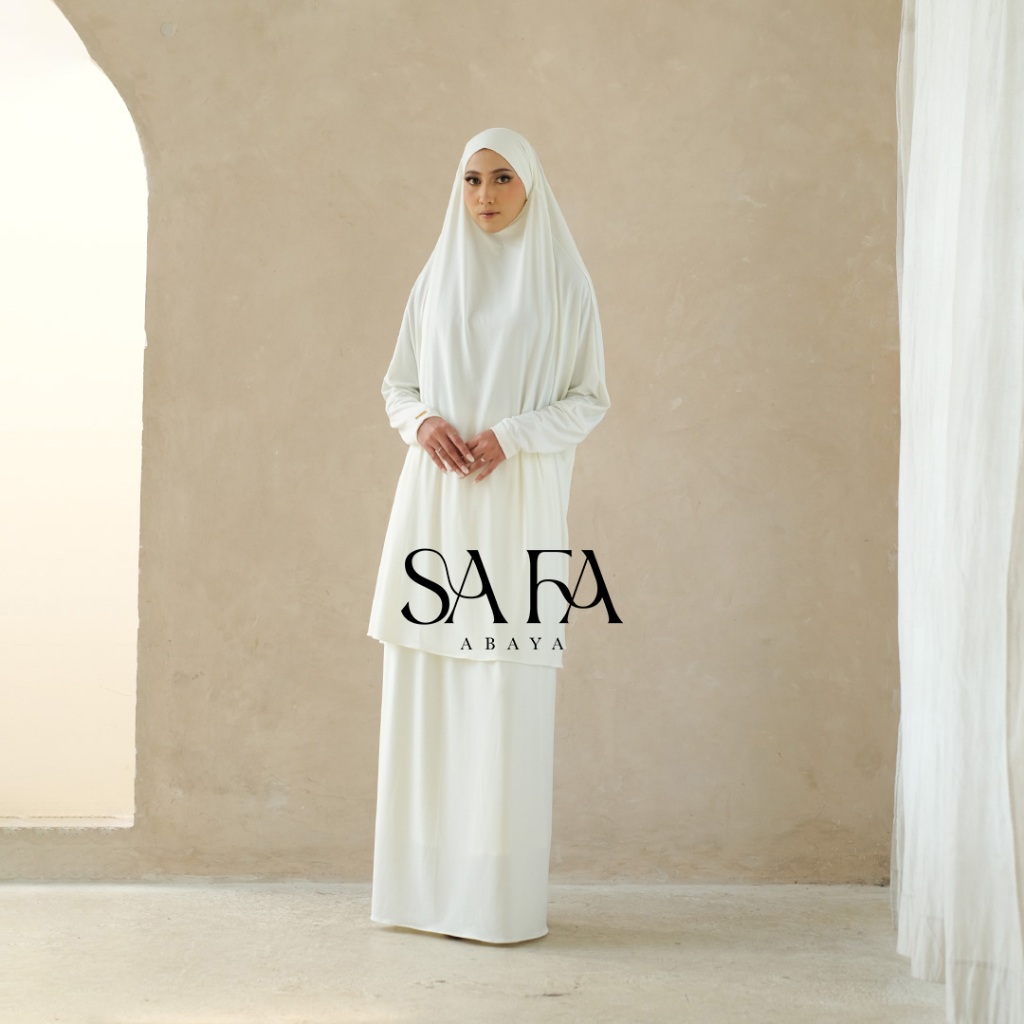Jual Safa Abaya Set Broken White by Tubita | Shopee Indonesia