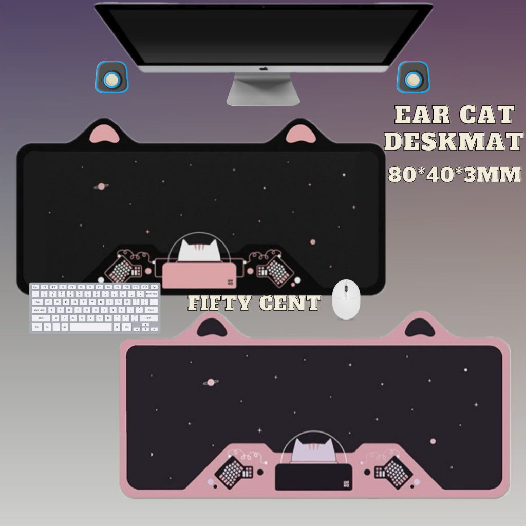 Jual Premium Desk Mat EAR CAT / Mouse Pad XL dengan bentuk telinga ...