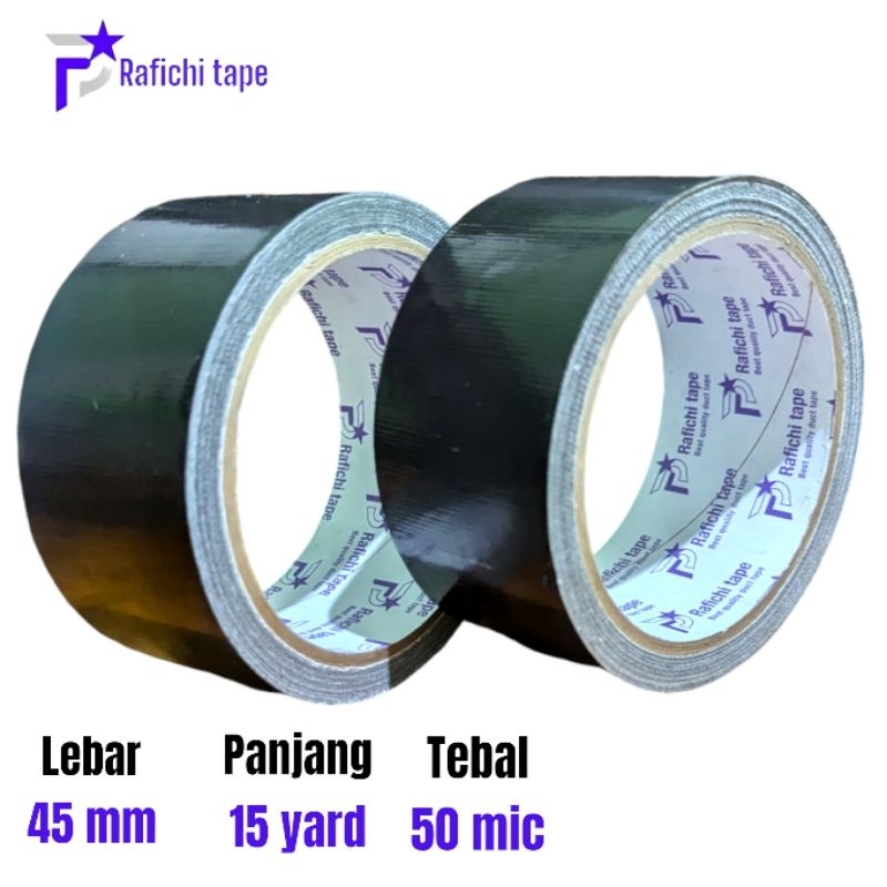 Jual Cloth tape hitam 1slop isi 6 roll lakban kain 45x15yard lakban ...